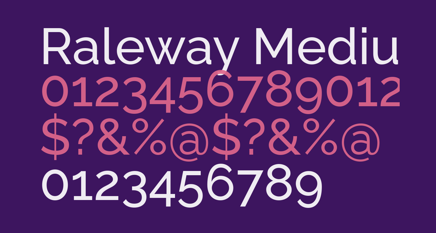 Raleway Medium free Font - What Font Is