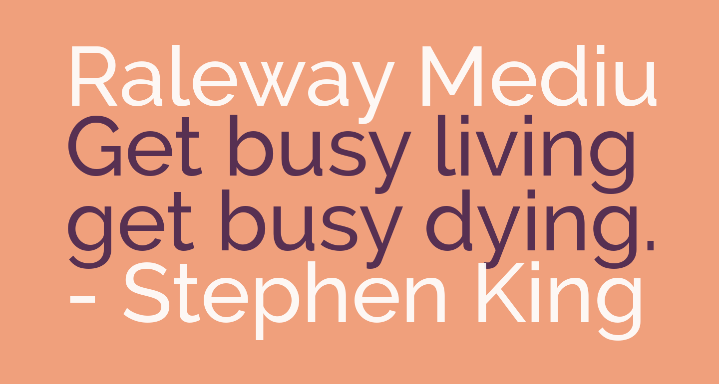 Raleway Medium free Font - What Font Is