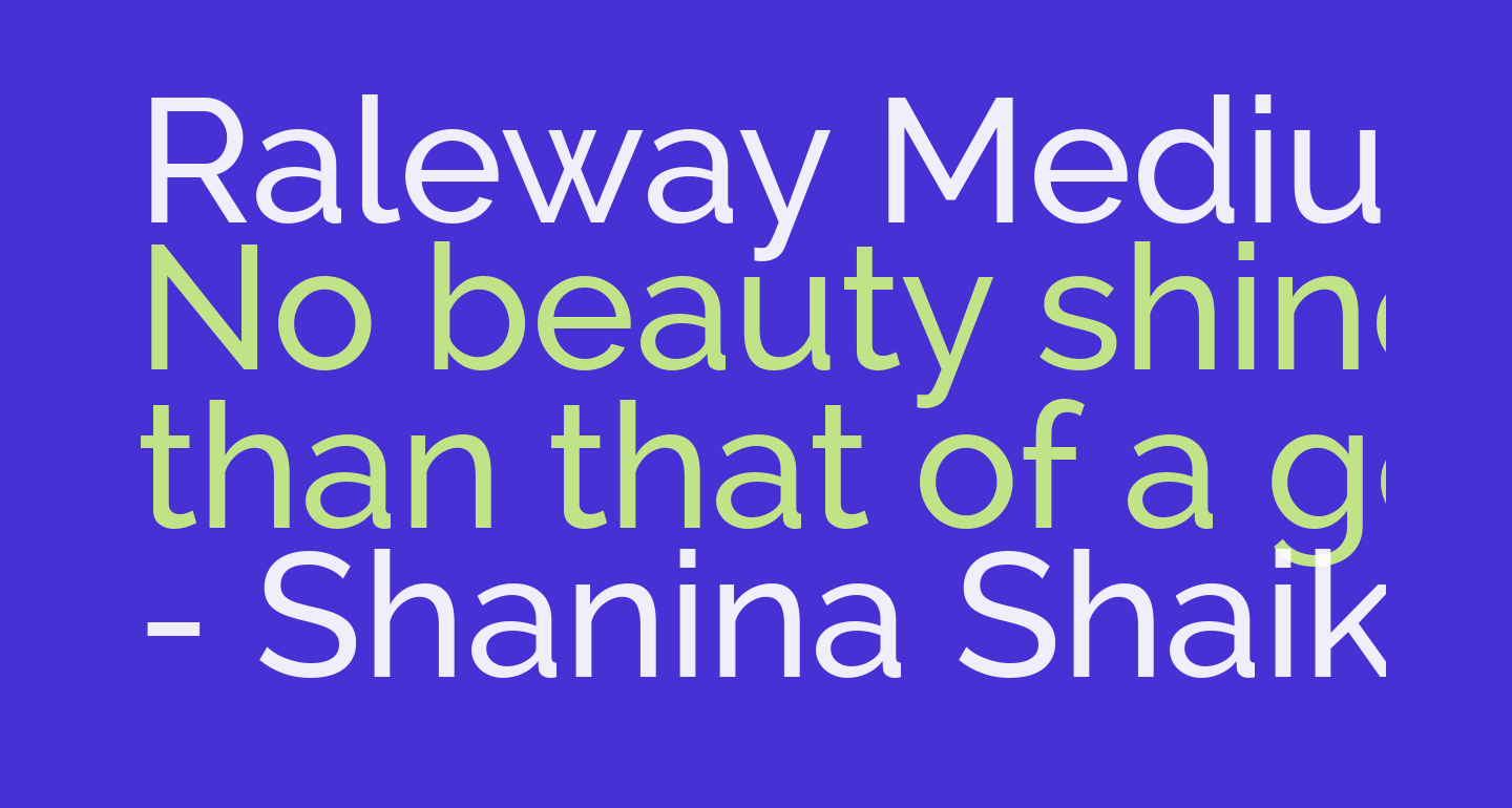 Raleway Medium free Font - What Font Is