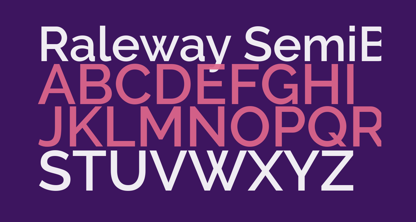 Raleway SemiBold free Font - What Font Is
