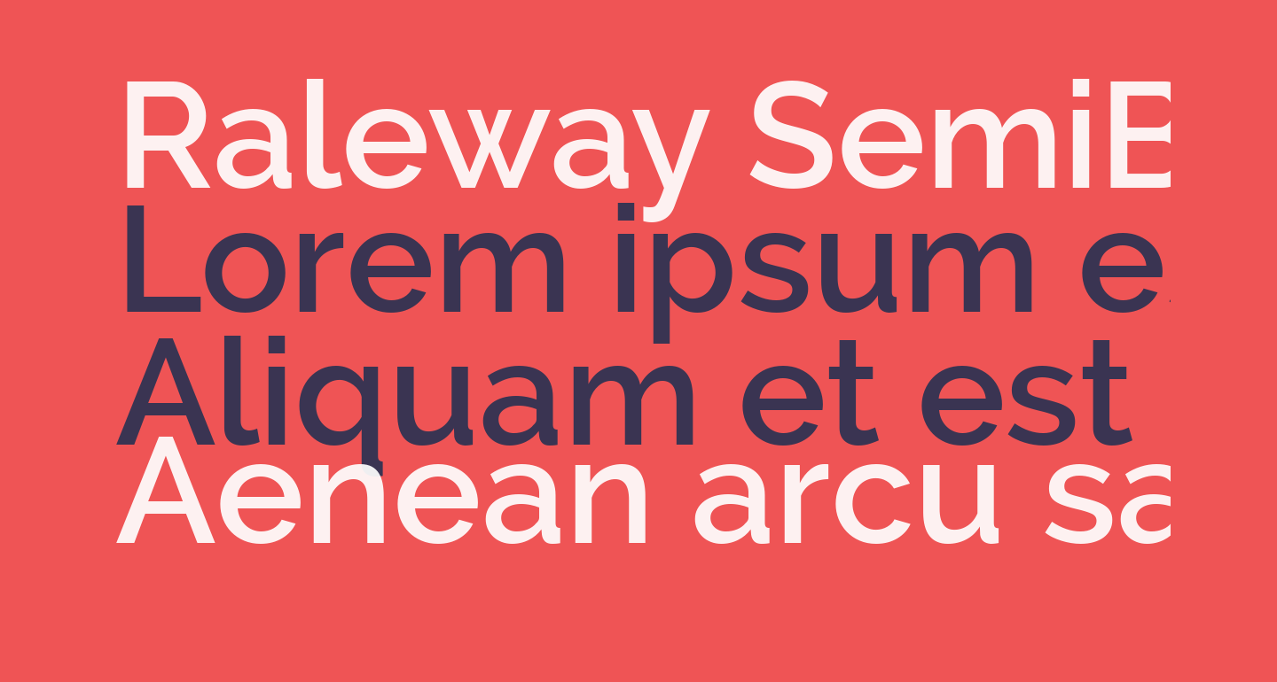 Raleway SemiBold free Font - What Font Is