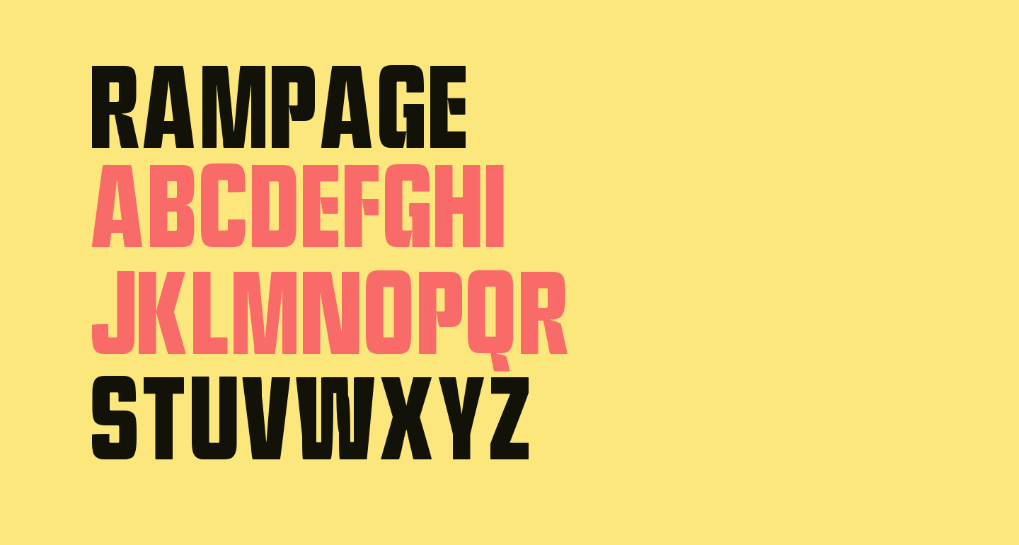 Rampage free Font - What Font Is