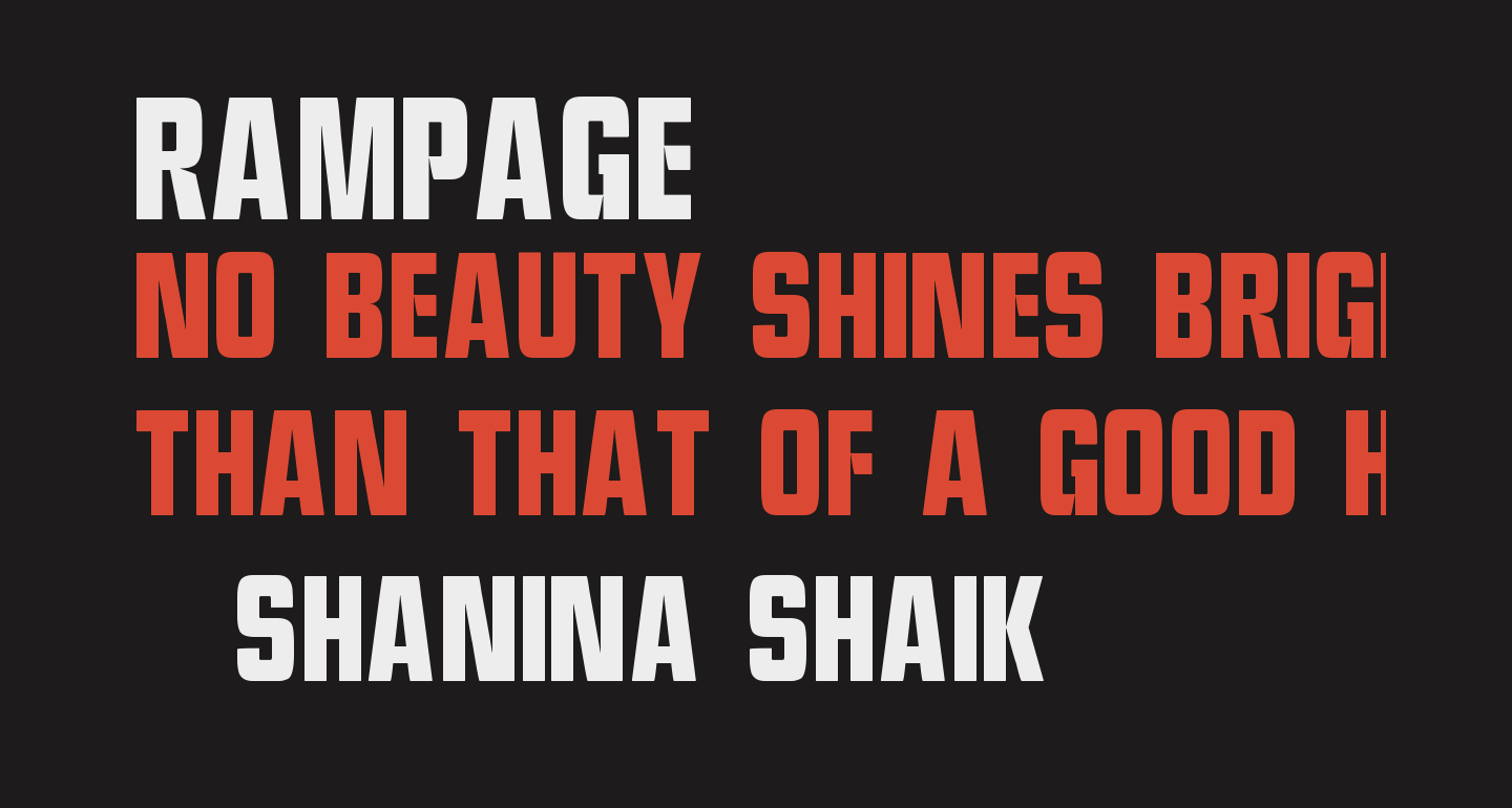 Rampage free Font - What Font Is