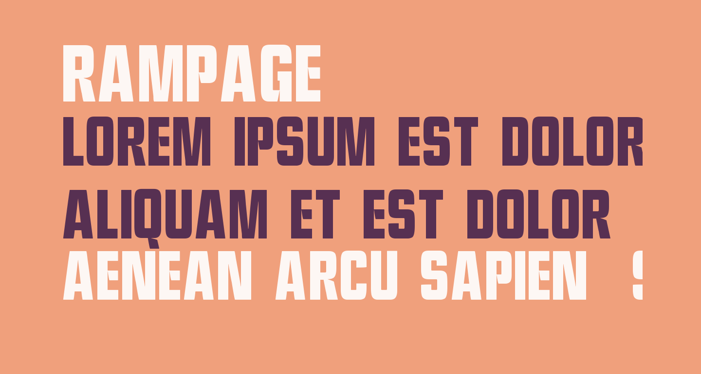 Rampage free Font - What Font Is