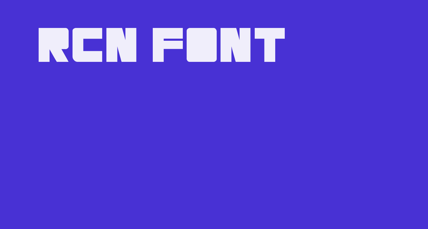 RCN free Font - What Font Is