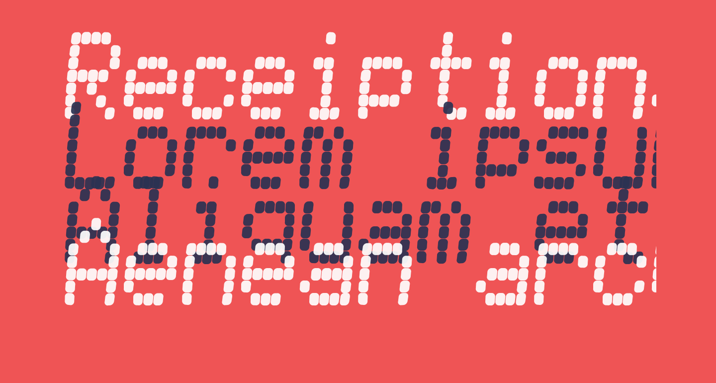 Receiptional Receipt Regular free Font - What Font Is