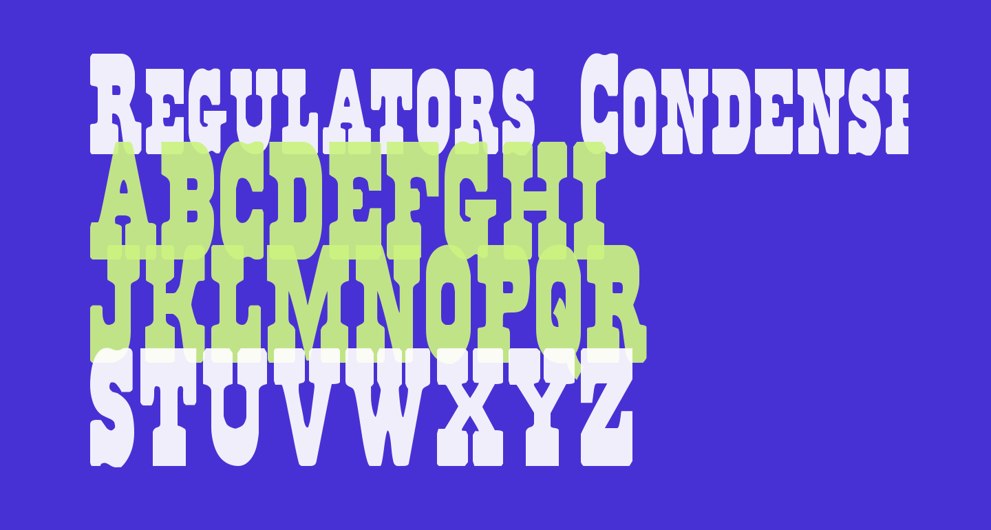 Regulators Condensed free Font - What Font Is
