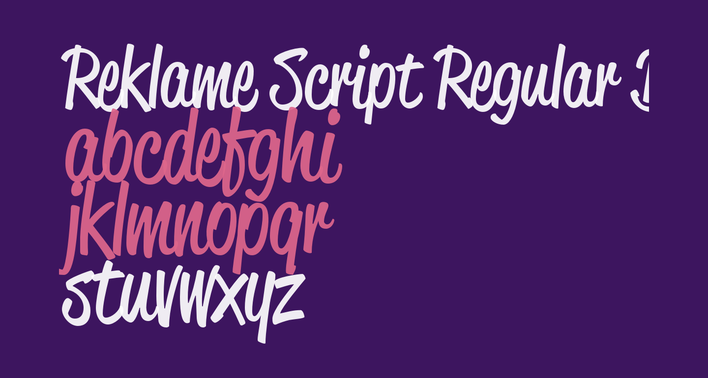 Reklame Script Regular DEMO free Font - What Font Is Reklame Script Regular DEMO free Font - What Font Is