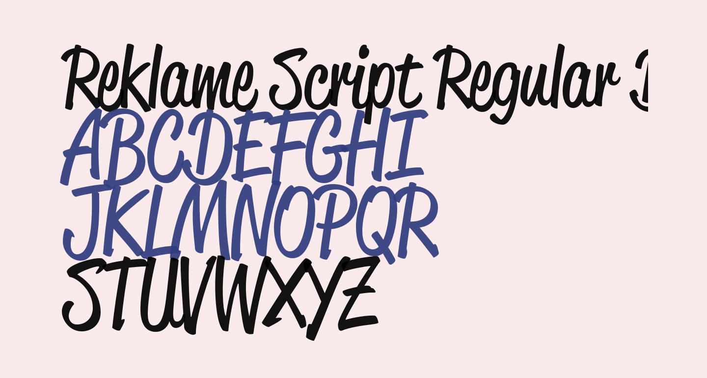 Reklame Script Regular DEMO free Font - What Font Is Reklame Script Regular DEMO free Font - What Font Is