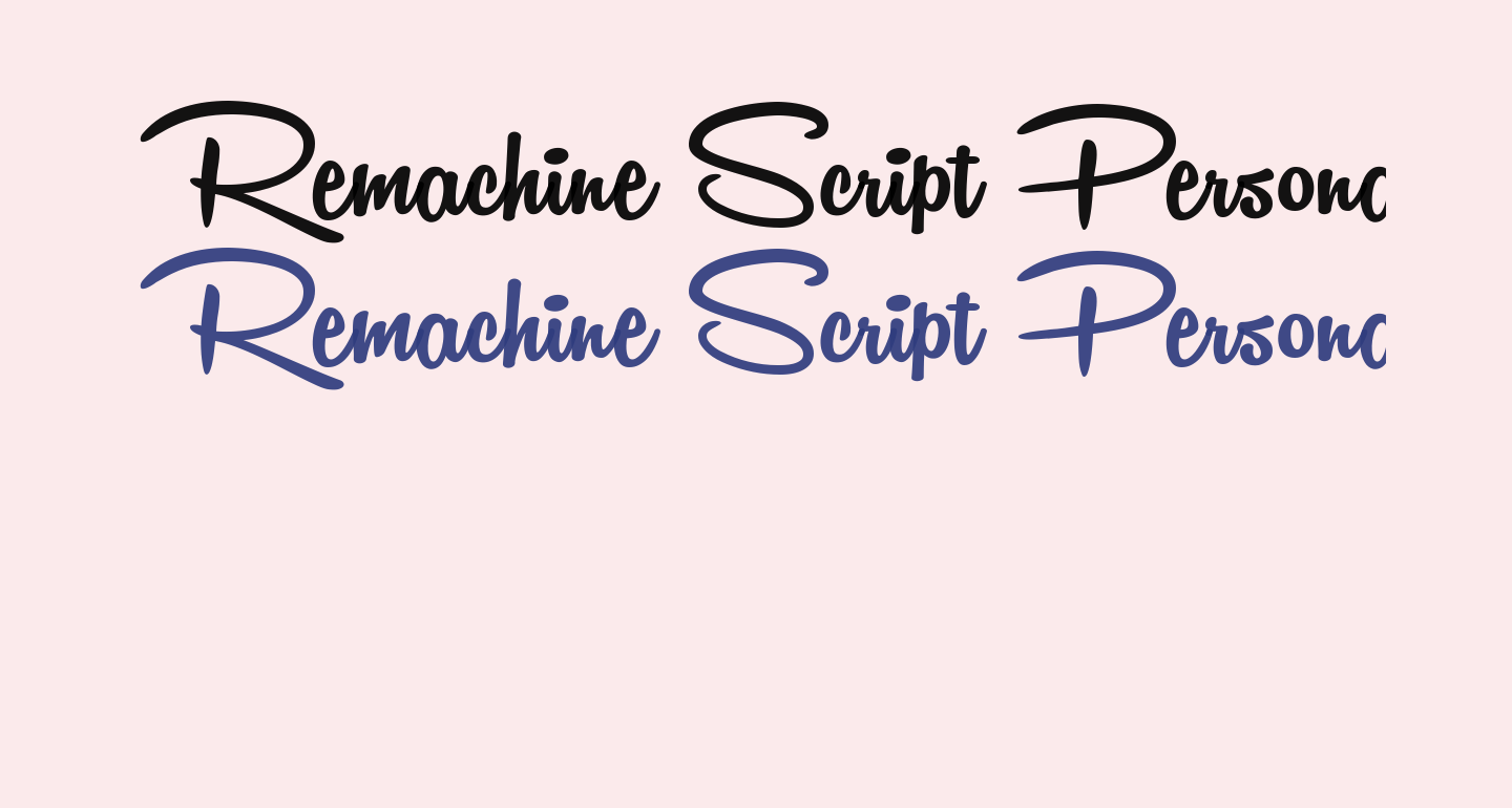 Remachine Script Personal Use Only free Font - What Font Is