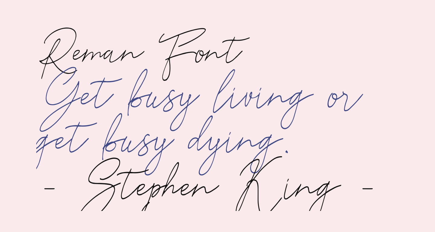 Reman free Font - What Font Is