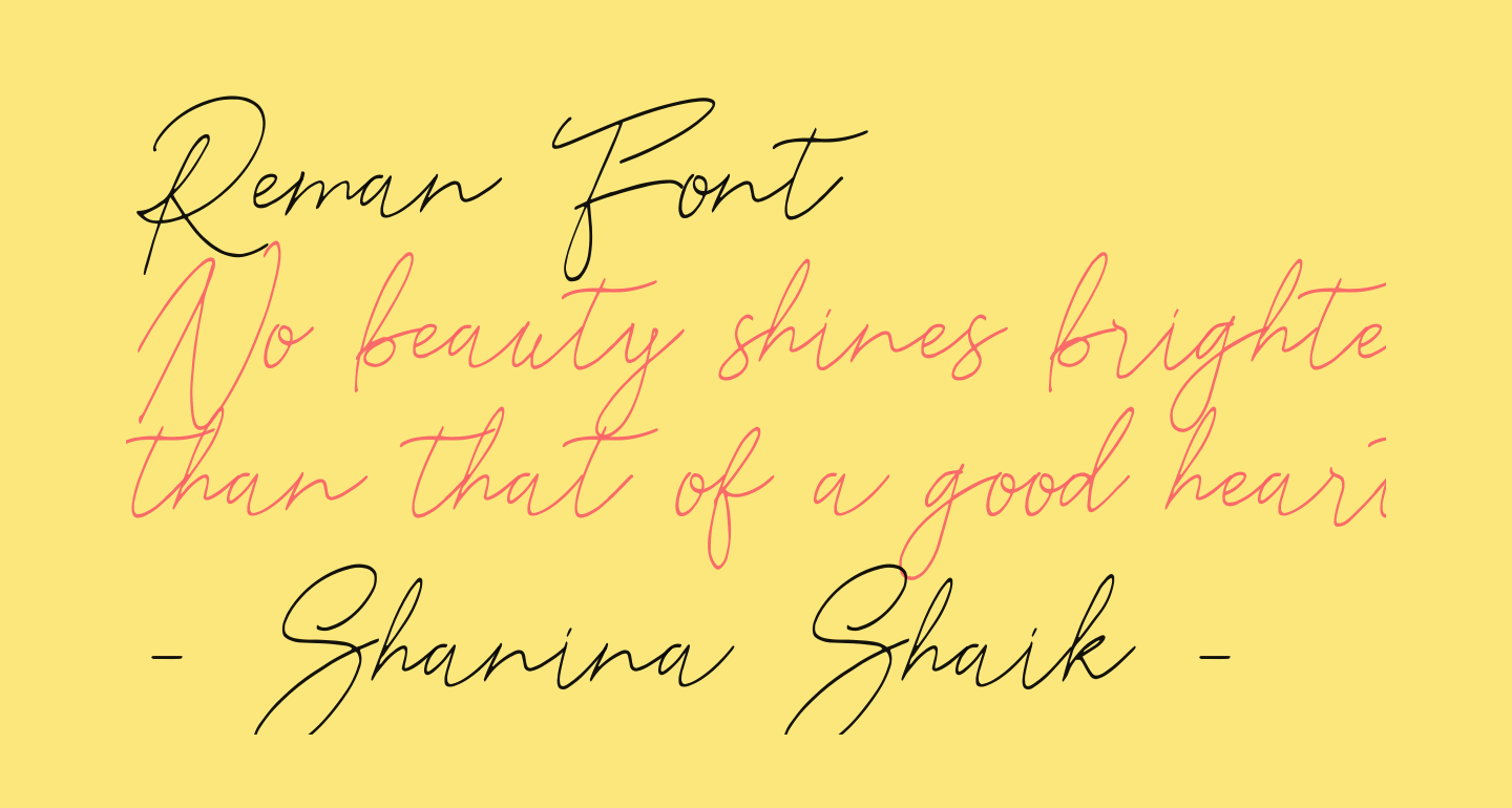 Reman free Font - What Font Is