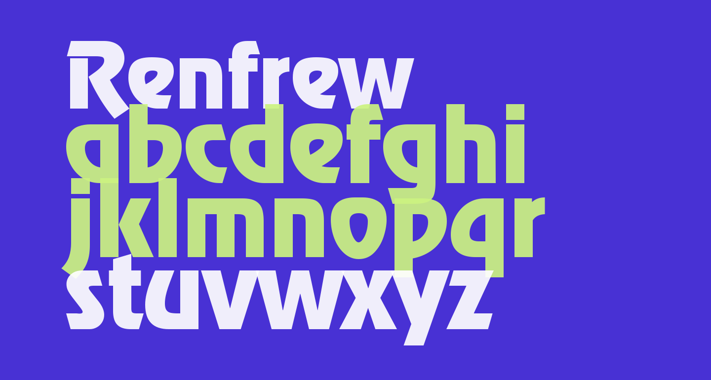 Renfrew free Font - What Font Is