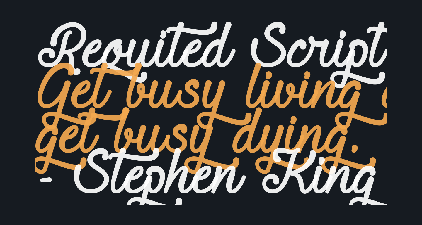 Requited Script Demo free Font - What Font Is