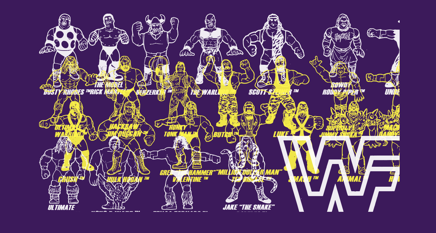 Retro Hasbro WWF Figures free Font - What Font Is