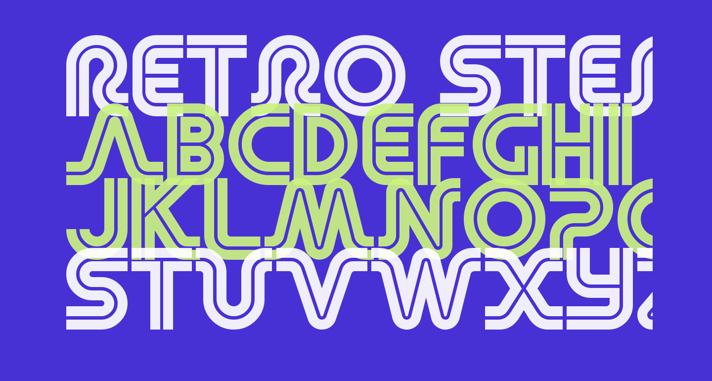 Retro Stereo Wide free Font - What Font Is