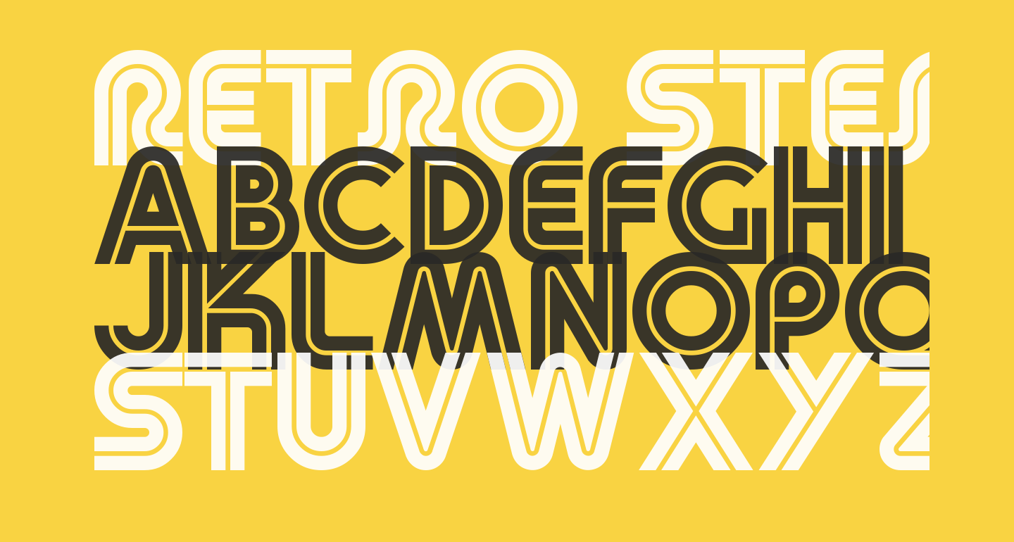 Retro Stereo Wide free Font - What Font Is