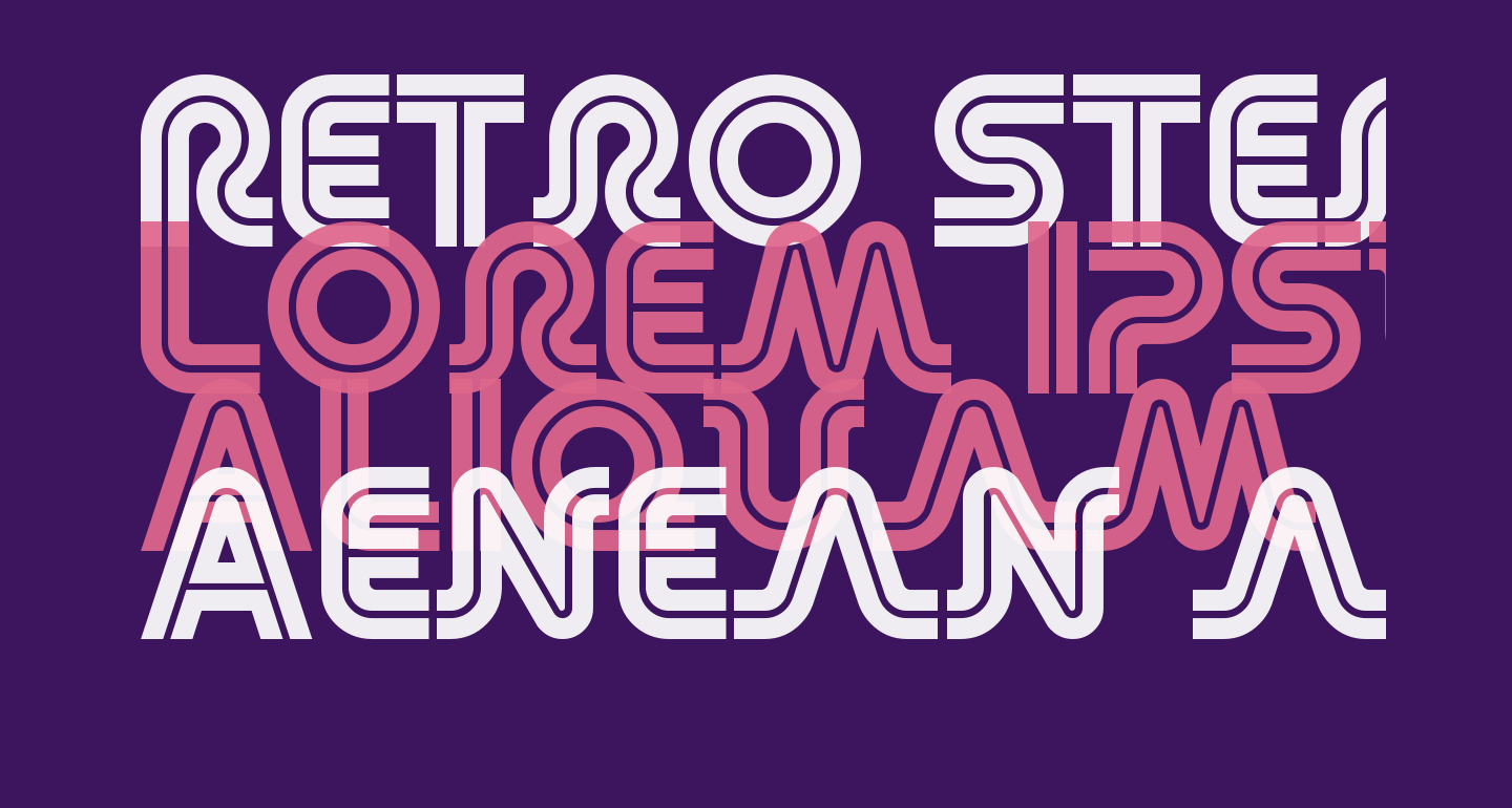 Retro Stereo Wide free Font - What Font Is