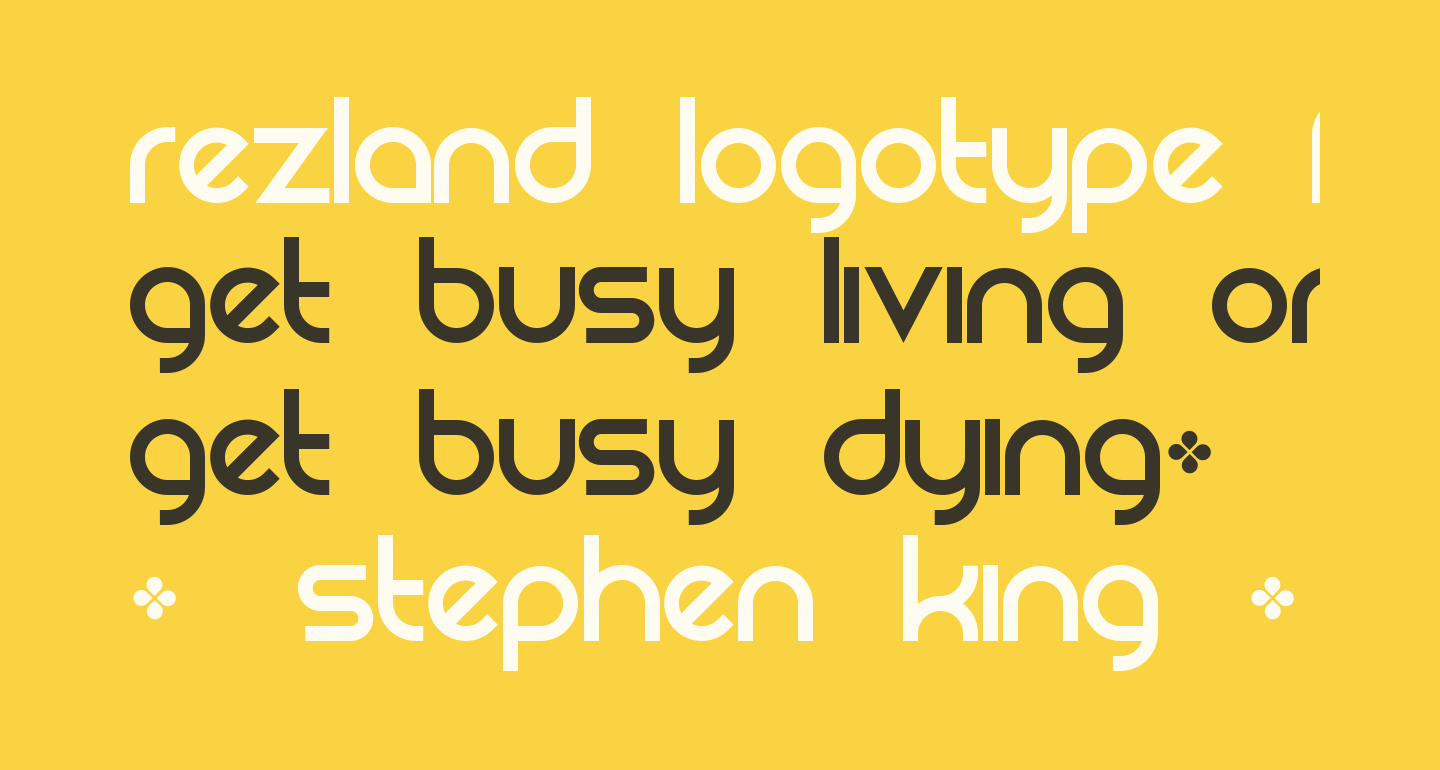 Rezland Logotype Font free Font - What Font Is