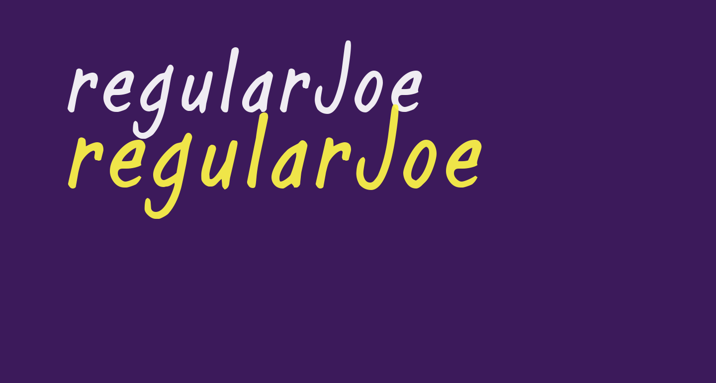 regularJoe free Font - What Font Is