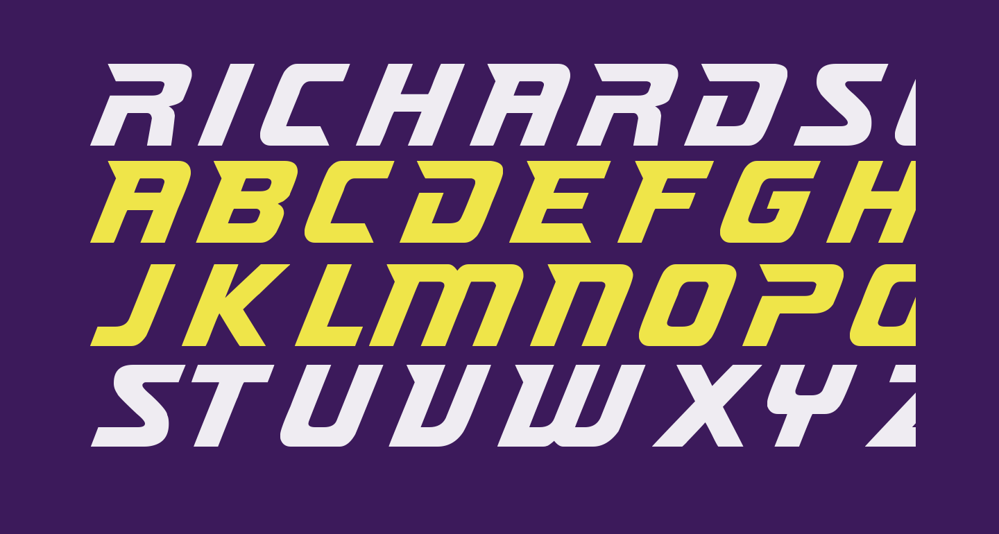 Richardson Brand Accelerator free Font - What Font Is