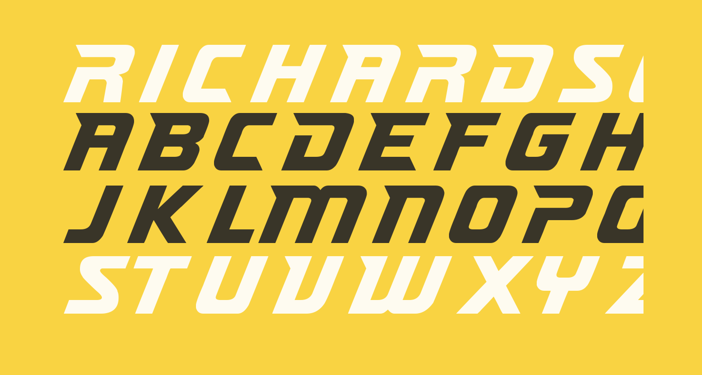 Richardson Brand Accelerator free Font - What Font Is