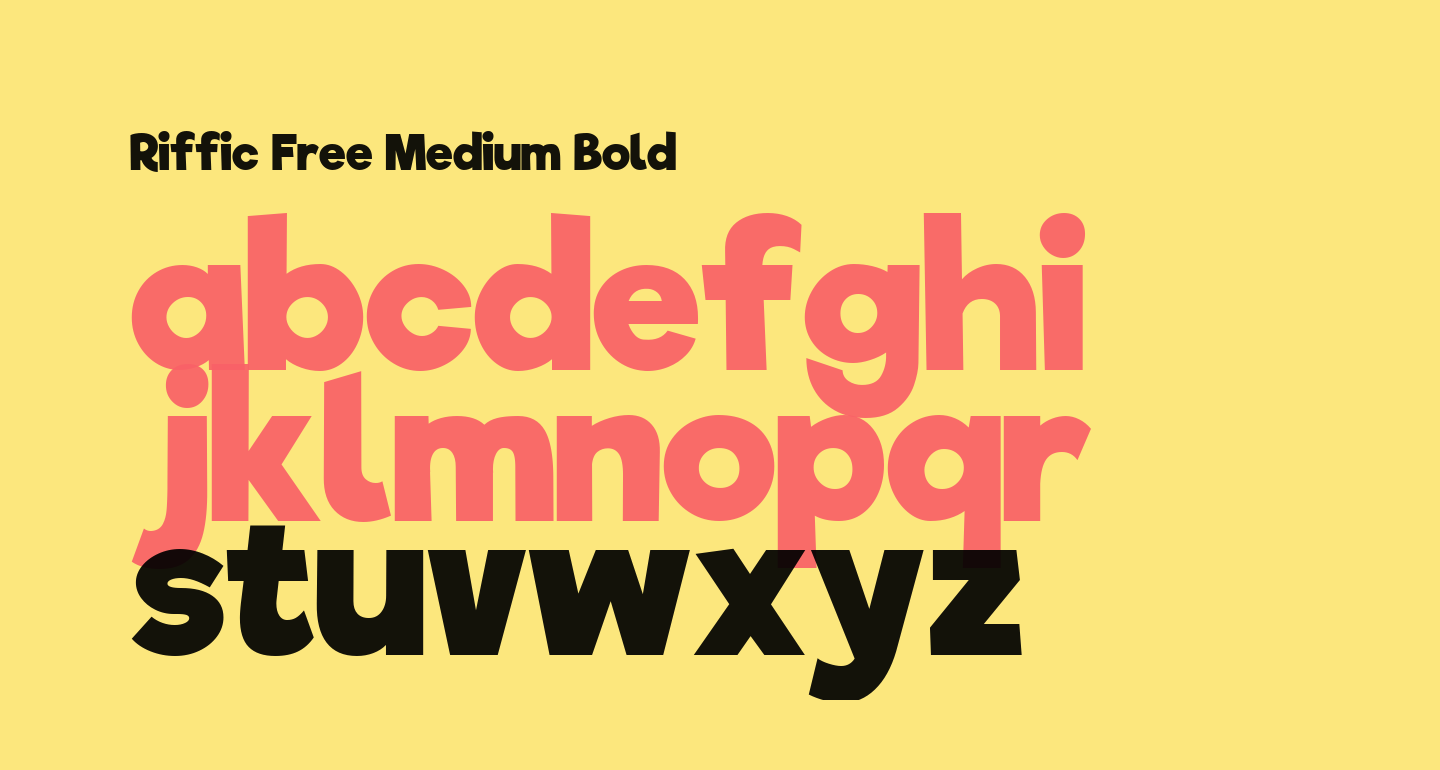 Riffic Free Medium Bold free Font - What Font Is