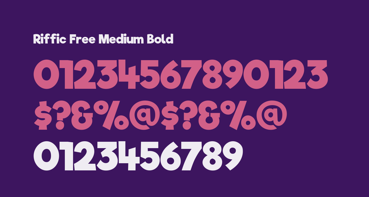 Riffic Free Medium Bold free Font - What Font Is