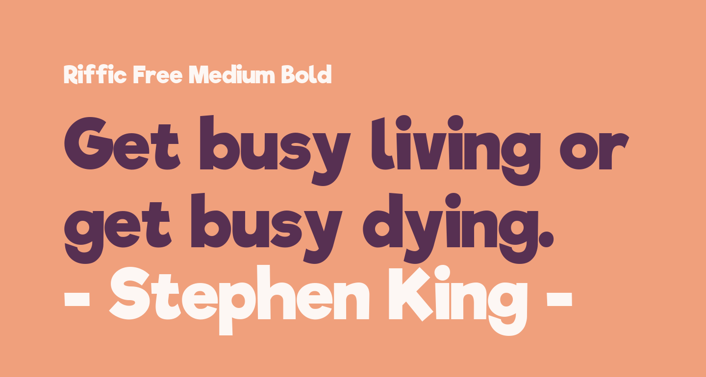 Riffic Free Medium Bold free Font - What Font Is