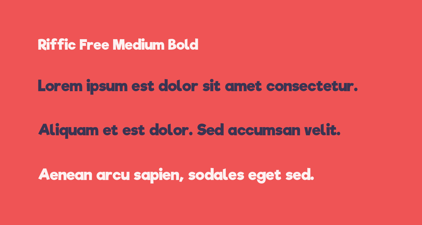 Riffic Free Medium Bold free Font - What Font Is