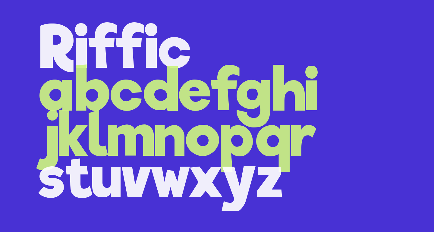 Riffic free Font - What Font Is