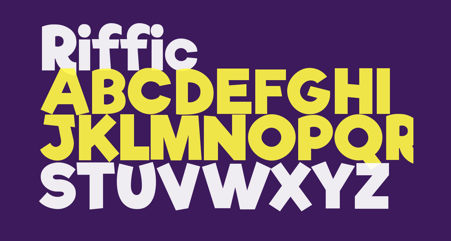 Riffic free Font - What Font Is