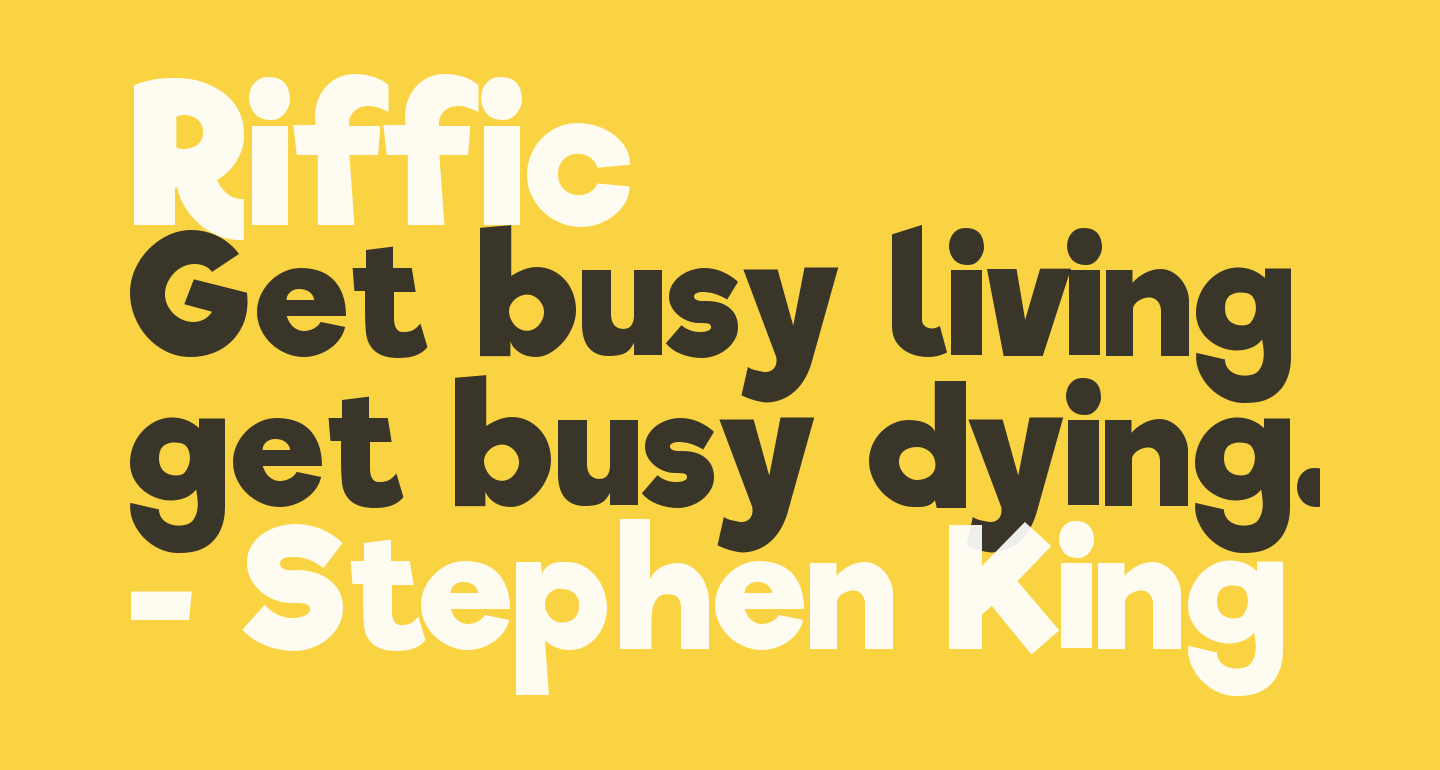 Riffic free Font - What Font Is