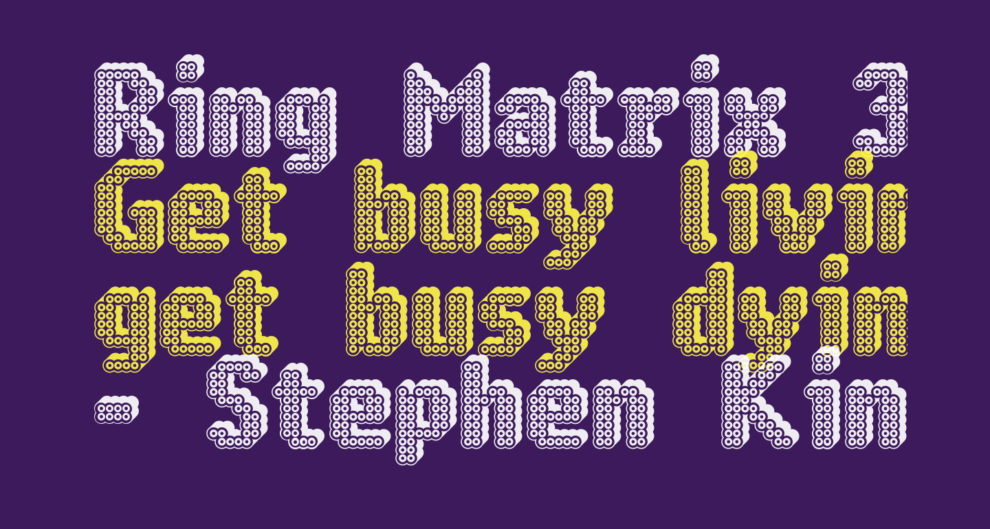 Ring Matrix 3D free Font - What Font Is