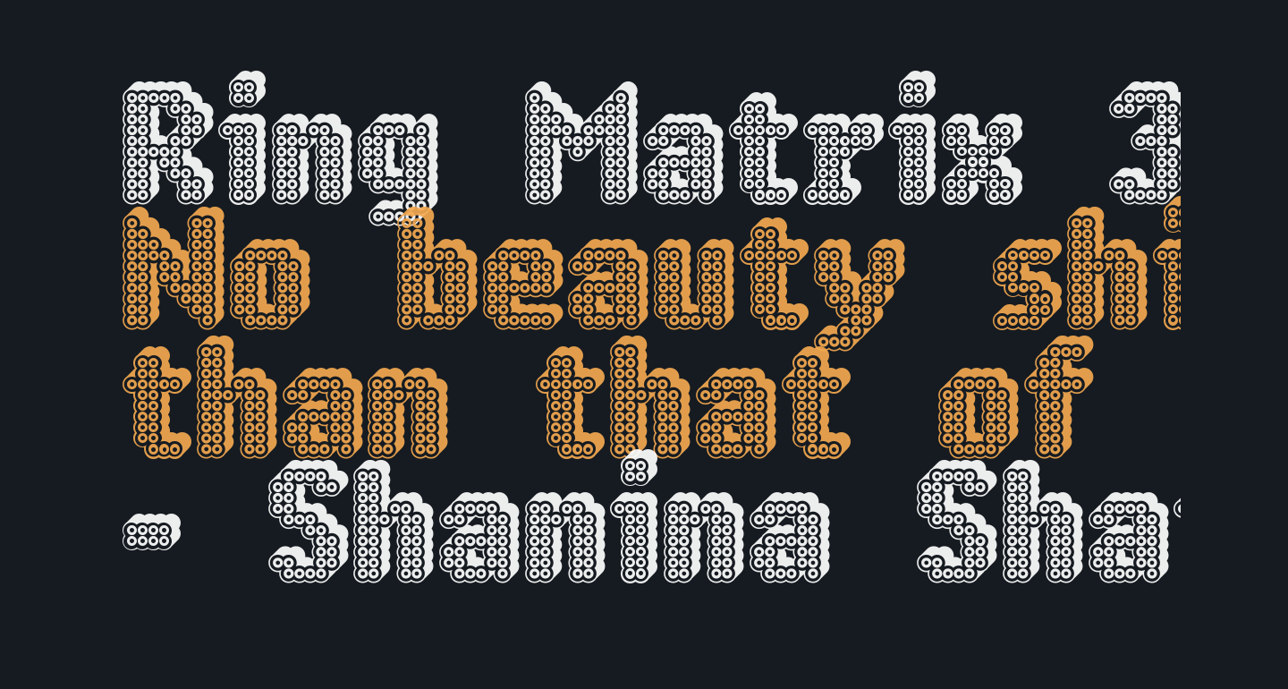 Ring Matrix 3D free Font - What Font Is