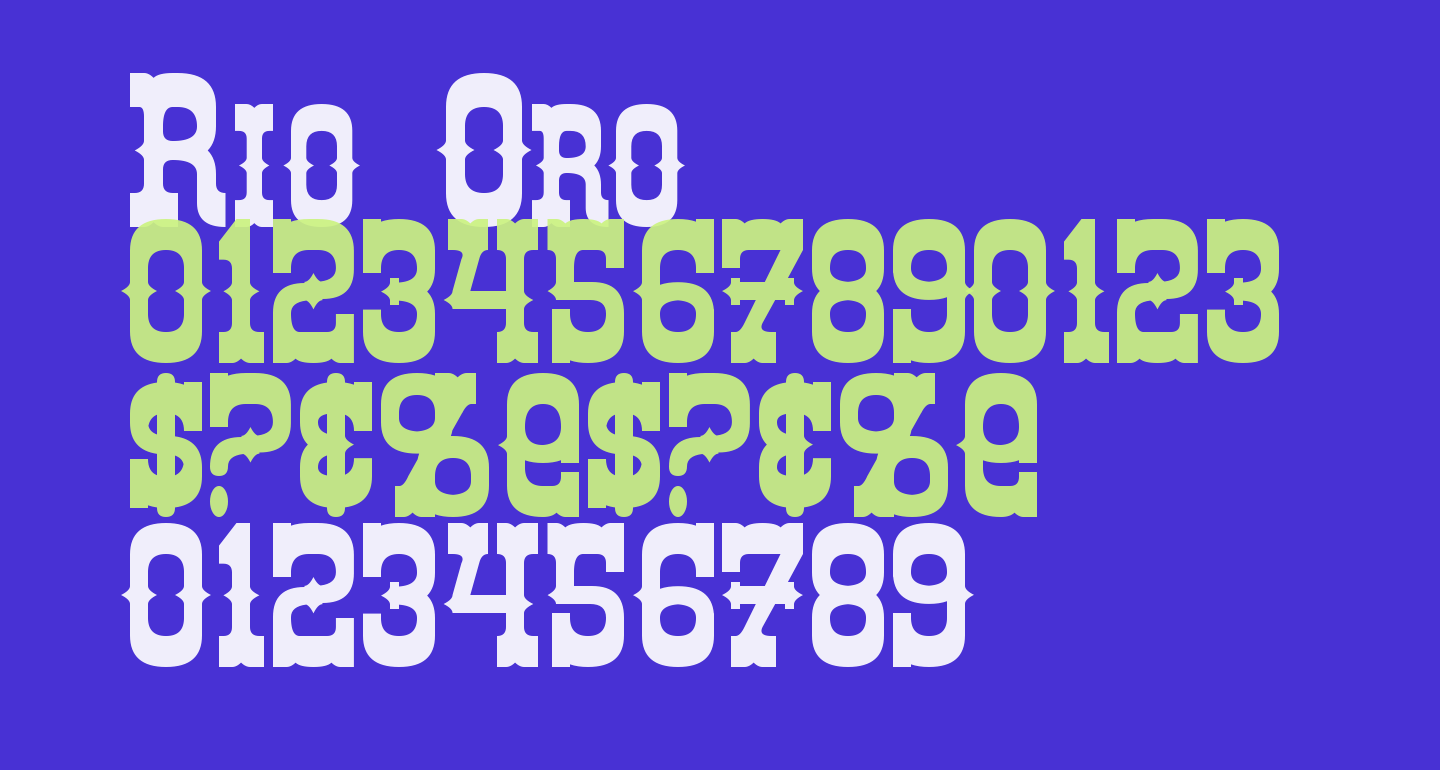 Rio Oro free Font - What Font Is