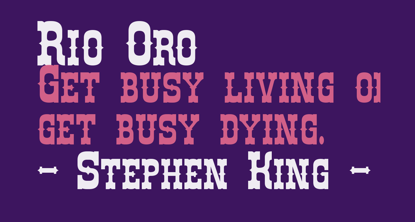 Rio Oro free Font - What Font Is