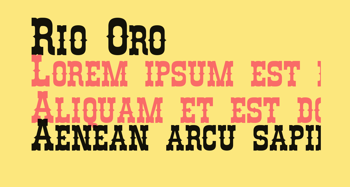 Rio Oro free Font - What Font Is
