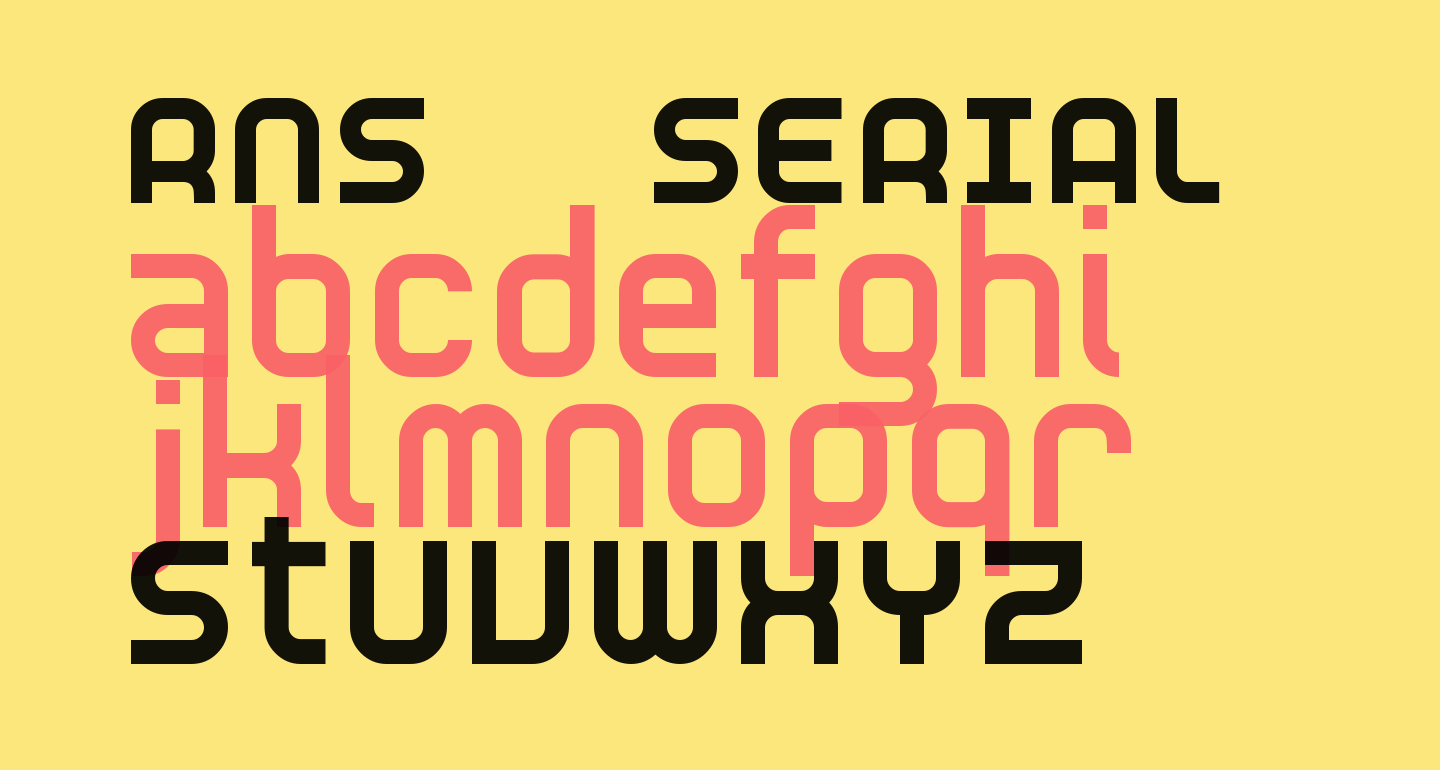 RNS SERIAL free Font - What Font Is