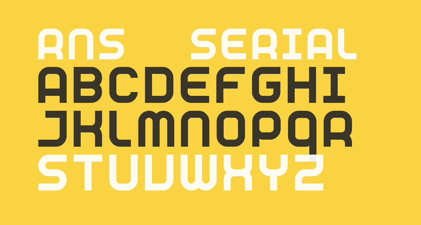 RNS SERIAL free Font - What Font Is