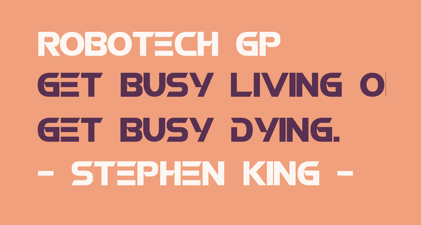 ROBOTECH GP free Font - What Font Is