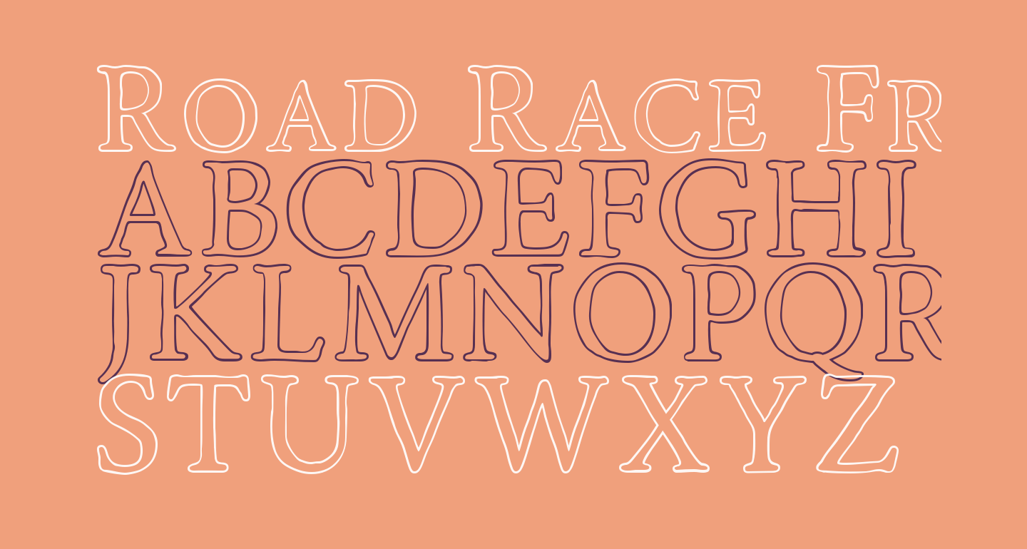 Road Race Free Outline free Font - What Font Is
