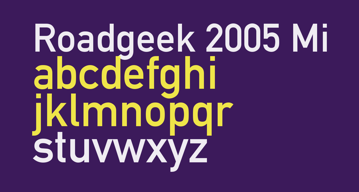 Roadgeek 2005 Mittelschrift free Font - What Font Is