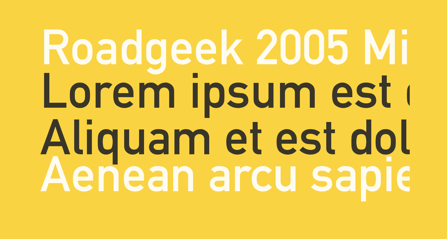 Roadgeek 2005 Mittelschrift free Font - What Font Is