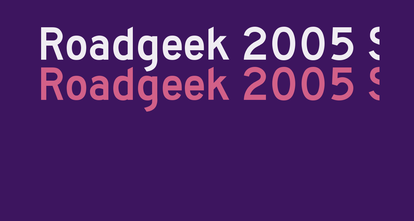 Roadgeek 2005 Series D free Font - What Font Is