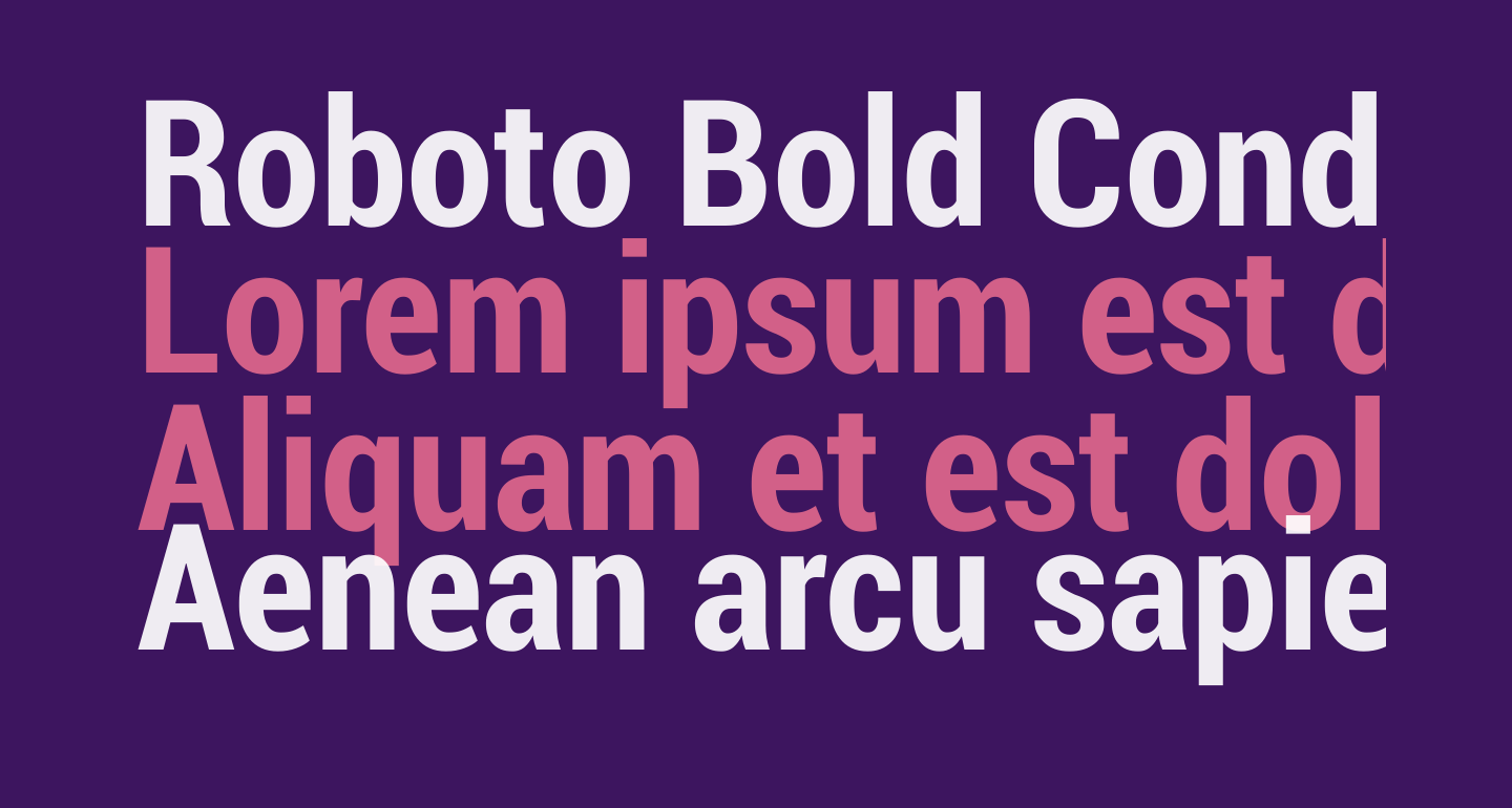 Roboto Bold Condensed free Font - What Font Is