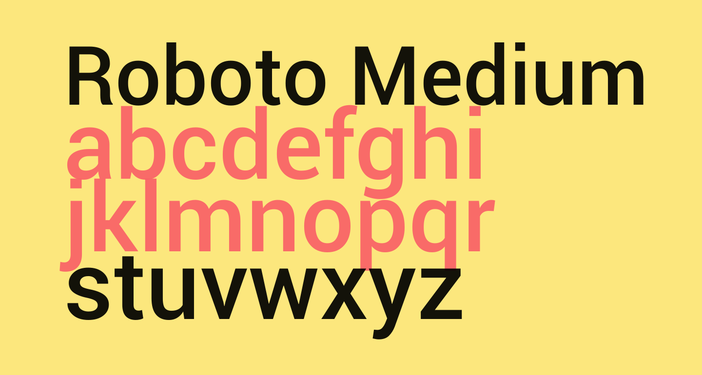 Roboto Medium free Font - What Font Is