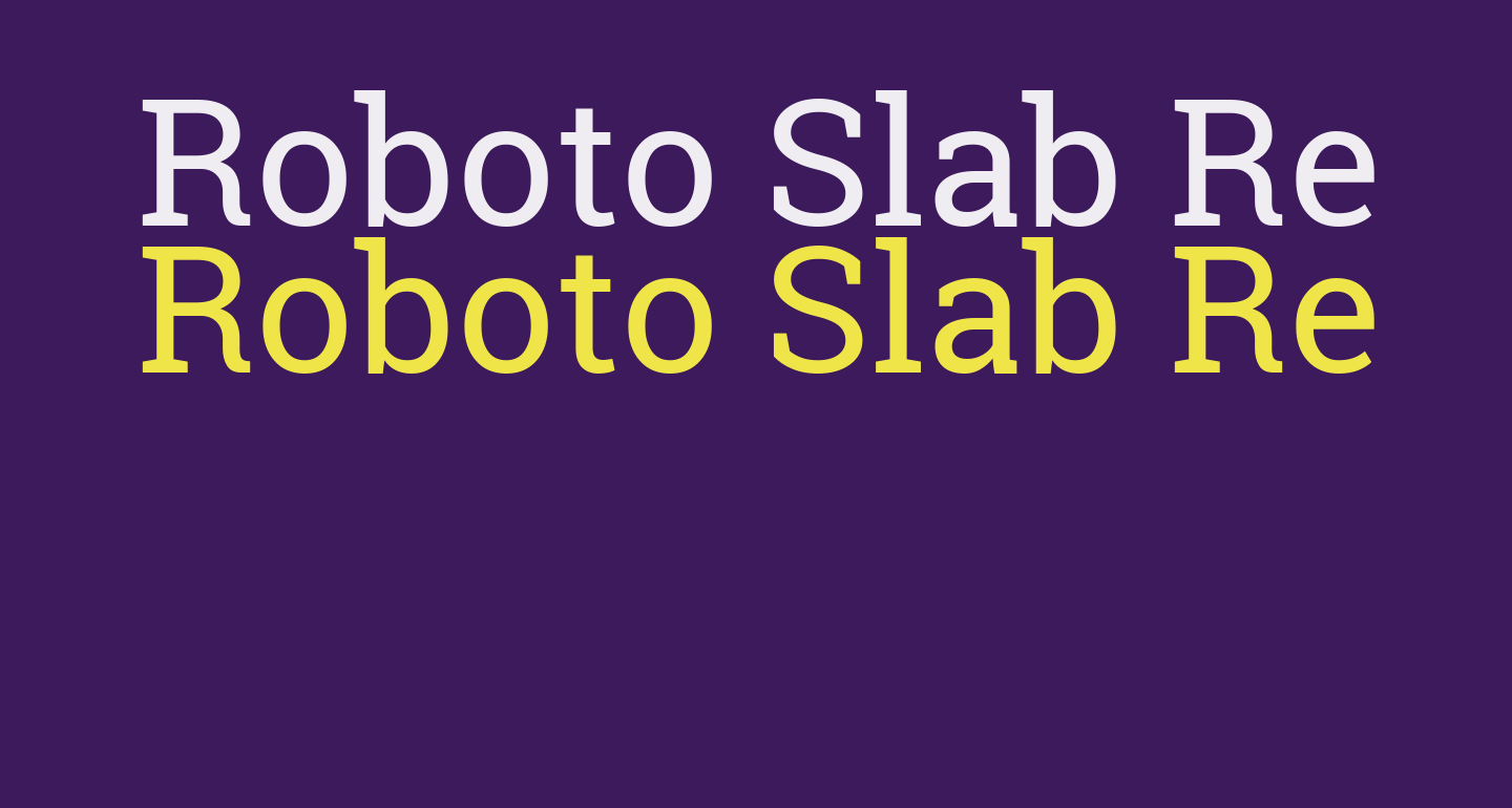 Roboto Slab Regular Free Font What Font Is