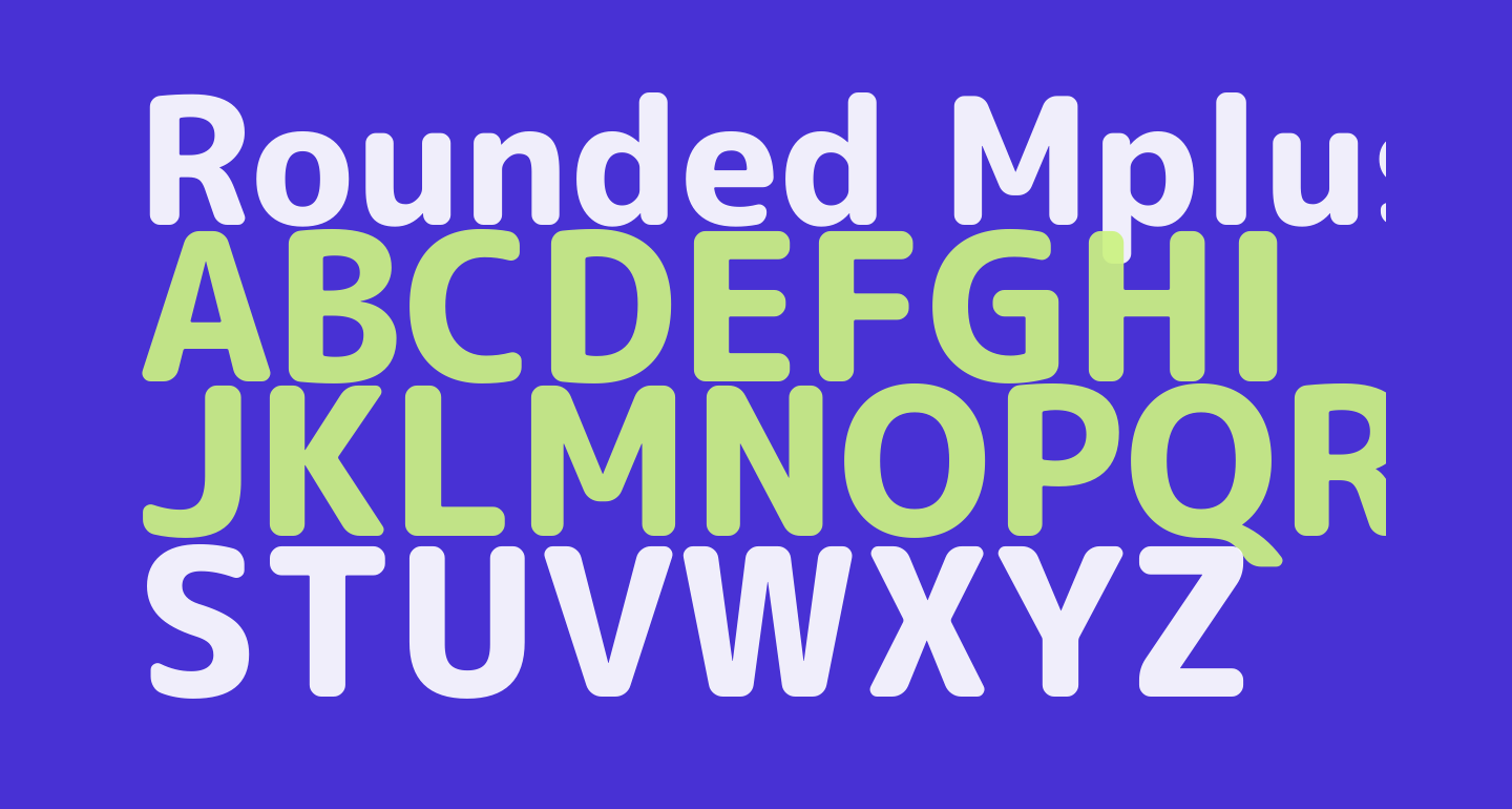 Rounded Mplus 1c ExtraBold free Font - What Font Is