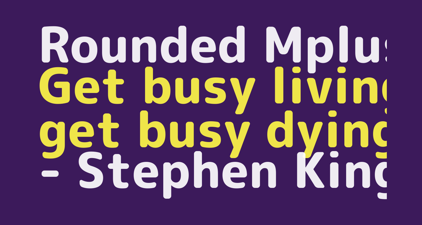 Rounded Mplus 1c ExtraBold free Font - What Font Is